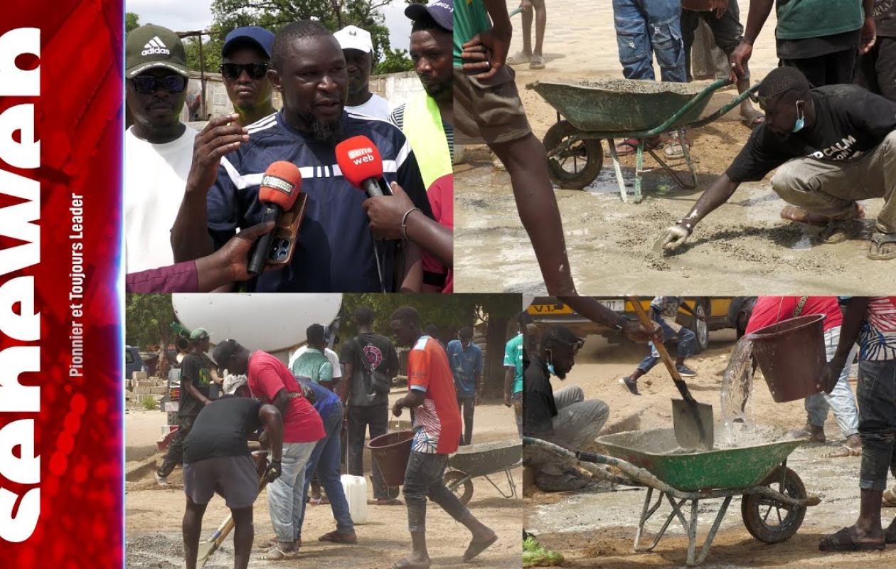 Thiès : Les jeunes de Pastef réfectionnent une route et lanc... | Seneweb