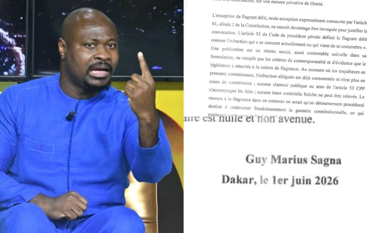 Découvrez le document de 4 pages envoyé par Guy Marius Sagna... | Seneweb